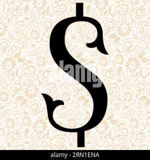 Fishtail Alphabet SYMBOL DOLLAR , Black alphabet vector, alphabet vector, alphabet silhouette ...