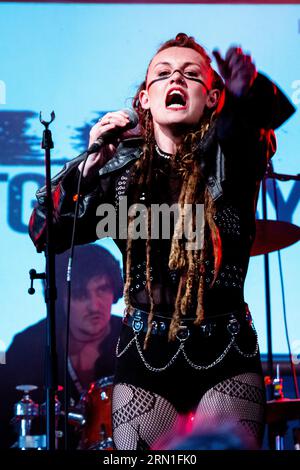Amy Montgomery on the Chai Wallahs Stage at Green Man Festival in Wales ...