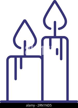 Isolated pair of christmas candles, Vector illustration Stock Vector ...