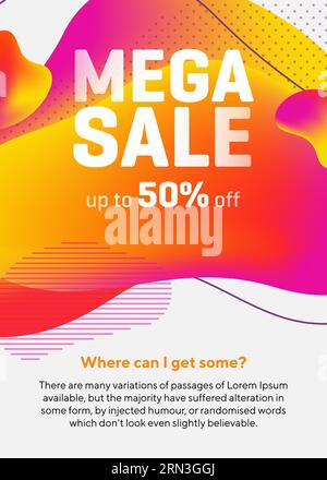 Best deal orange geometric trendy banner. Modern gradient shape with ...