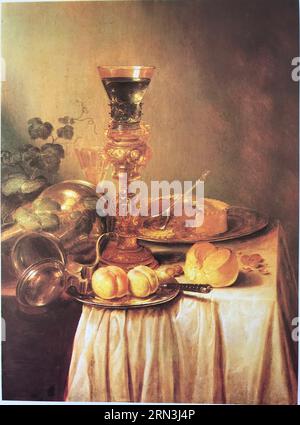 Still Life with Goblet holder, Jan Steen kan and Pie circa 1660 by ...