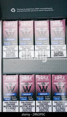 Box Of Switz Mix Fruit Flavour Vape E Liquids and a Totally Wicked Vape ...