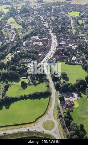 aerial view of Bedale market town in North Yorkshire Stock Photo - Alamy
