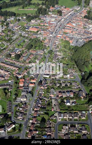 aerial view of Bedale town centre, North Yorkshire, UK Stock Photo - Alamy