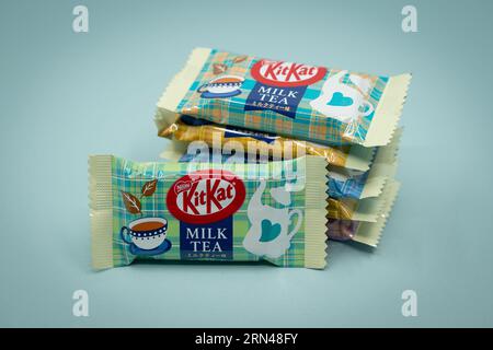 Barcelona, Spain. September 1st 2023: Nestle Japanese Kitkat Orange ...