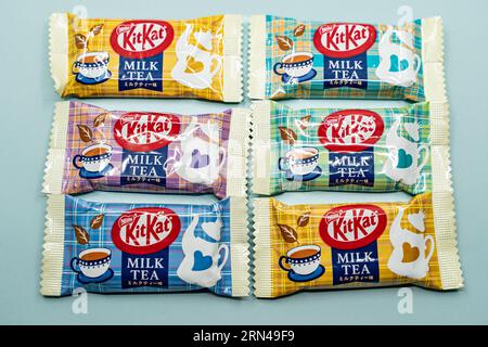 Barcelona, Spain. September 1st 2023: Nestle Japanese Kitkat Orange ...