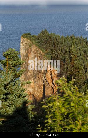 Steep cliff, Pic Aurore, Perce, Gulf of Saint Lawrence, Province of ...