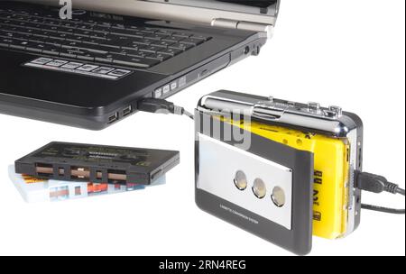 still life shot of portable cassette tape recorder Stock Photo - Alamy