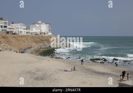 Punta Hermosa Beach in Lima Peru, the wale rock view Stock Photo - Alamy
