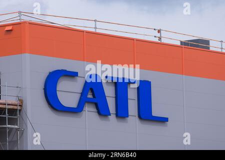 Battery plant of the Chinese company CATL in Arnstadt, Thuringia Stock ...