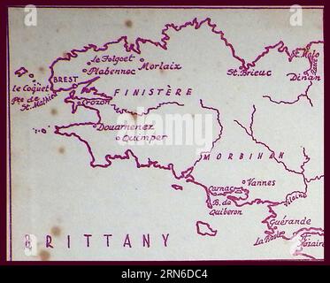 Vintage map of France 1930s Stock Photo - Alamy