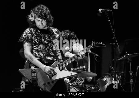 Declan Martens of Amyl and the Sniffers on the Mountain Stage at Green ...