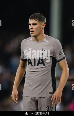 Micky van de Ven of Tottenham Hotspur scores the opener during the ...