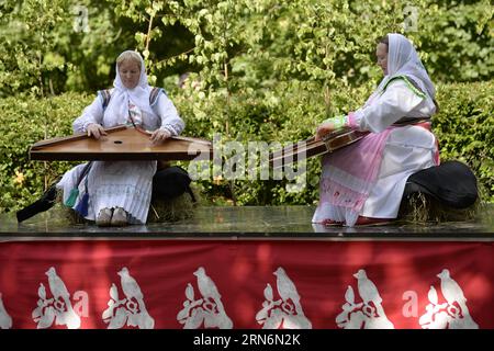 Seto women in traditional costume, Seto Farm Museum, Varska, Estonia ...
