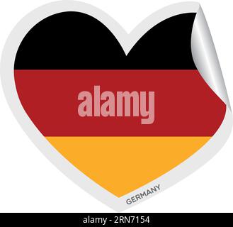 Isolated flag of Germany on a heart shape Stock Vector Image & Art - Alamy