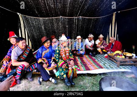 Zhangye, Yugur ethnic group in Sunan Yugur Autonomous County of ...