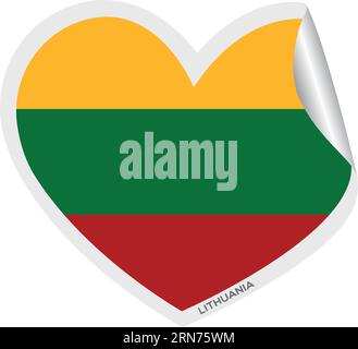 Isolated heart shape with the flag of Lithuania Vector Stock Vector ...