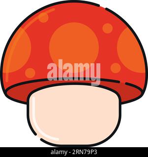 Isolated colored mushroom Gaming icon Vector Stock Vector Image & Art ...