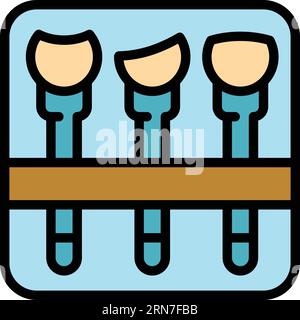 Flat Sponge Thin Artist Brush Long Background Mix High Detail Abstract ...