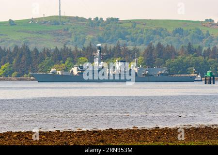 Cruise Ships and Navy Ships at the River Clyde - Scotland Stock Photo ...