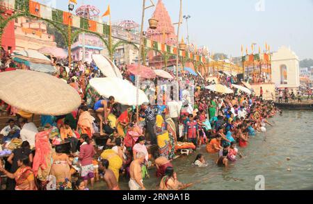VARANASI, INDIA - NOV 6 - Hindus perform ritual puja at dawn in the ...