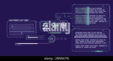 Data decoding program interface with authorization window Stock Vector Image & Art - Alamy