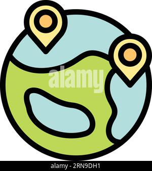Asylum global location icon outline vector. Migration family. War ...