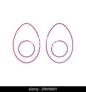 Boiled egg Icon. Boiled egg Gradient Icon Symbol Vector Illustration ...