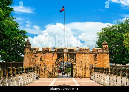 Puerta del Conde, an ancient gate in Santo Domingo, the capital of ...