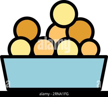Meat balls vector glyph icon. Fast food sign. Graph symbol for cooking ...