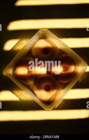 Plain doughnut on the box Stock Photo - Alamy