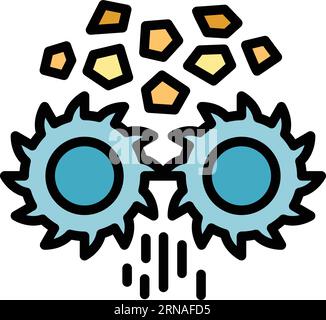 Glass production melting icon outline vector. Factory pvc. Float making ...