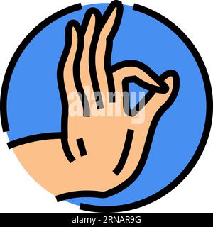 buddha hand gesture mudra color icon vector illustration Stock Vector ...
