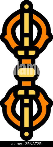 vajra dorje buddhism color icon vector illustration Stock Vector Image ...