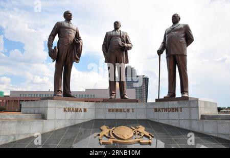 Three Dikgosi Monument, Gaborone, Botswana Stock Photo - Alamy
