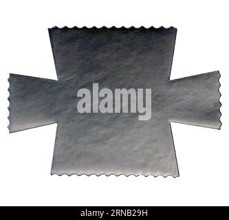 Paper confectionery napkin. White cross shaped parchment napkin ...
