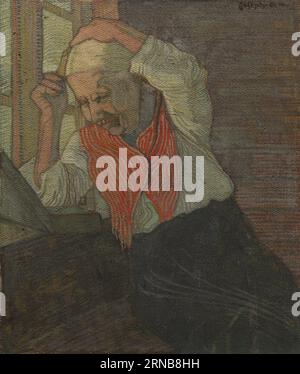 Joseph Alanen - Woman Combing her Hair Stock Photo - Alamy