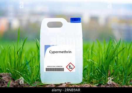 Cypermethrin A synthetic pyrethroid insecticide used to control a wide ...