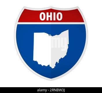 Ohio State Interstate road sign Stock Photo - Alamy