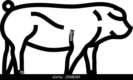 duroc pig breed line icon vector illustration Stock Vector Image & Art ...