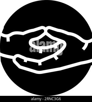 dhyana mudra buddhism glyph icon vector. dhyana mudra buddhism sign ...