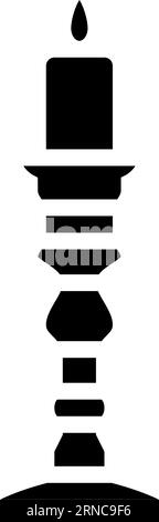 shabbat candles jewish glyph icon vector illustration Stock Vector ...