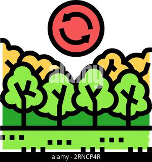 wildlife habitat restoration line icon vector illustration Stock Vector ...