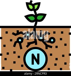 nitrogen fixation environmental color icon vector illustration Stock ...