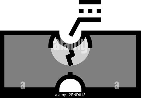 fatigue analysis mechanical engineer color icon vector illustration ...