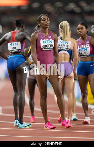 Raevyn ROGERS participating in the 800 meters at the World Athletics ...