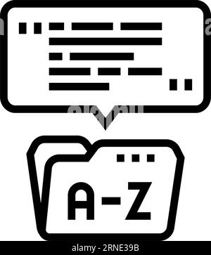Language proficiency line black icon. Sign for web page, mobile app ...