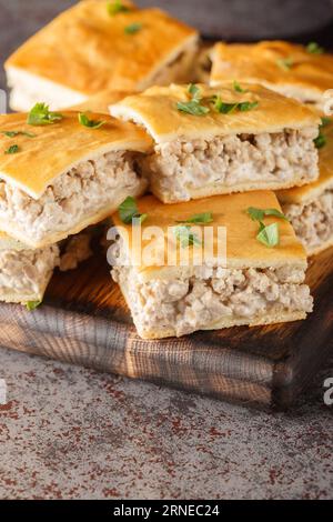 Pork roll - spicy sausage meat with chillies and beans in puff pastry ...