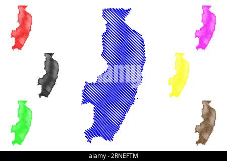Lake Natron (Africa, United Republic of Tanzania) map vector ...