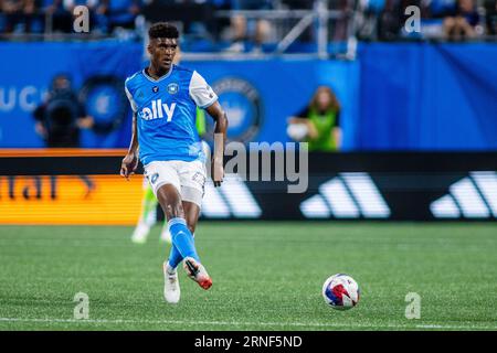 August 26, 2023: Charlotte FC midfielder Andrew Privett (34) take a ...